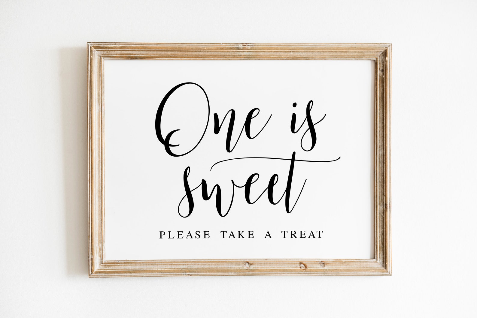 One is Sweet Please Take A Treat Printable Signs Birthday | Etsy
