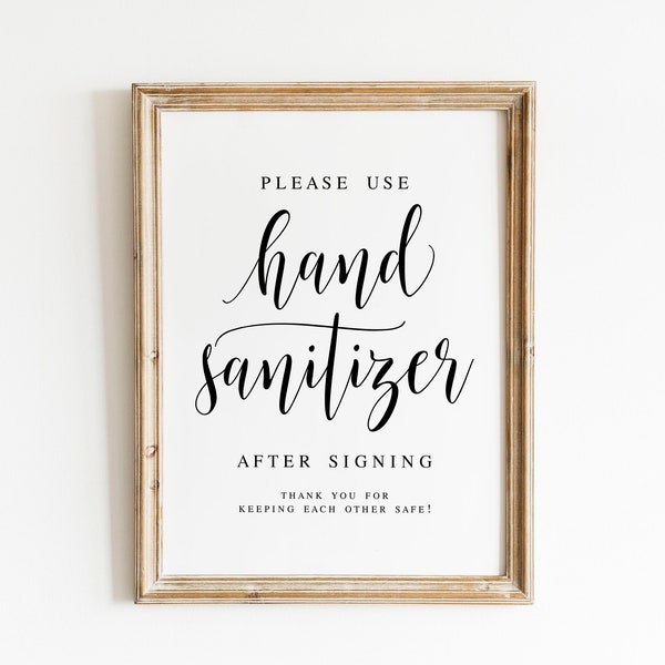 Sanitize Sign - Etsy