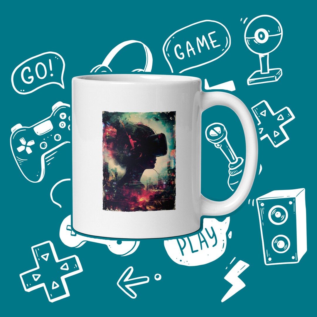 Future Gaming Fan Art Glossy Mug Gaming Mug Gamer T For Him Gamers Mugs Game Fan T