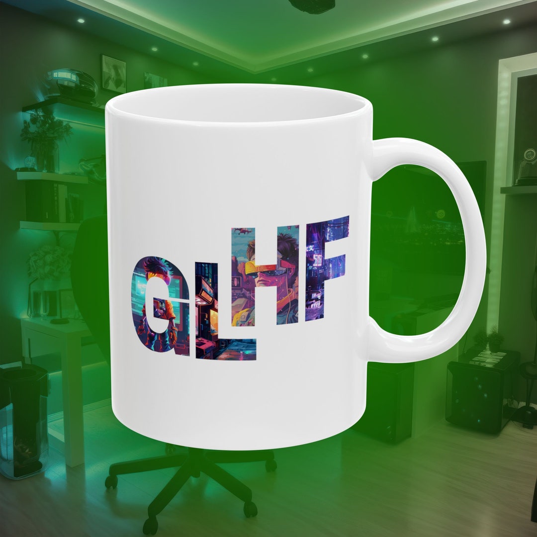 GL HF Ceramic Mug, Gaming Mug, Gamer Gift for Him, Gamers Mugs, Game ...