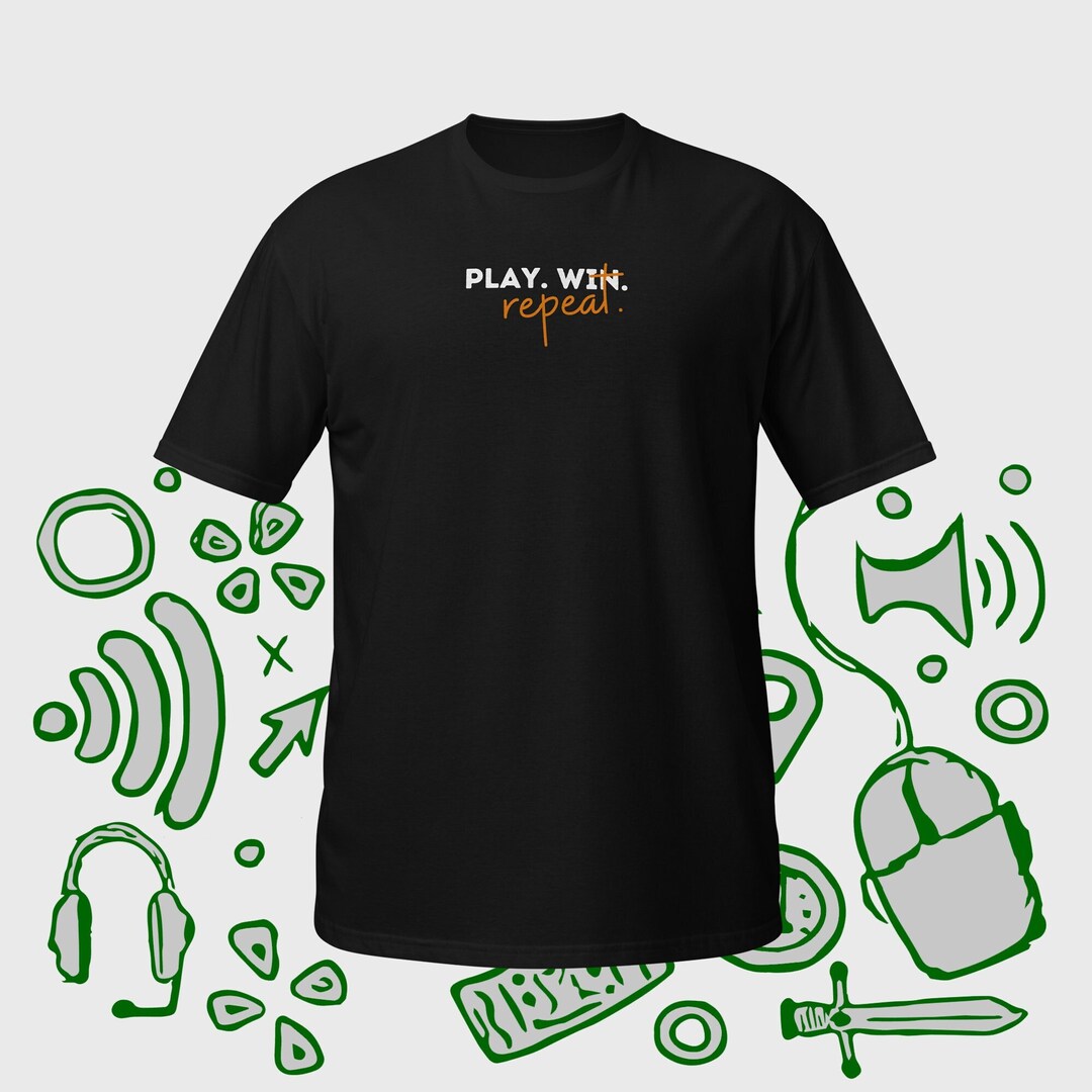 Play Win Repeat Shirt, Pc Gamer Gift, Gaming Shirt, Gamer Shirt ...