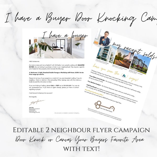 Door Knocking Flyer - Etsy