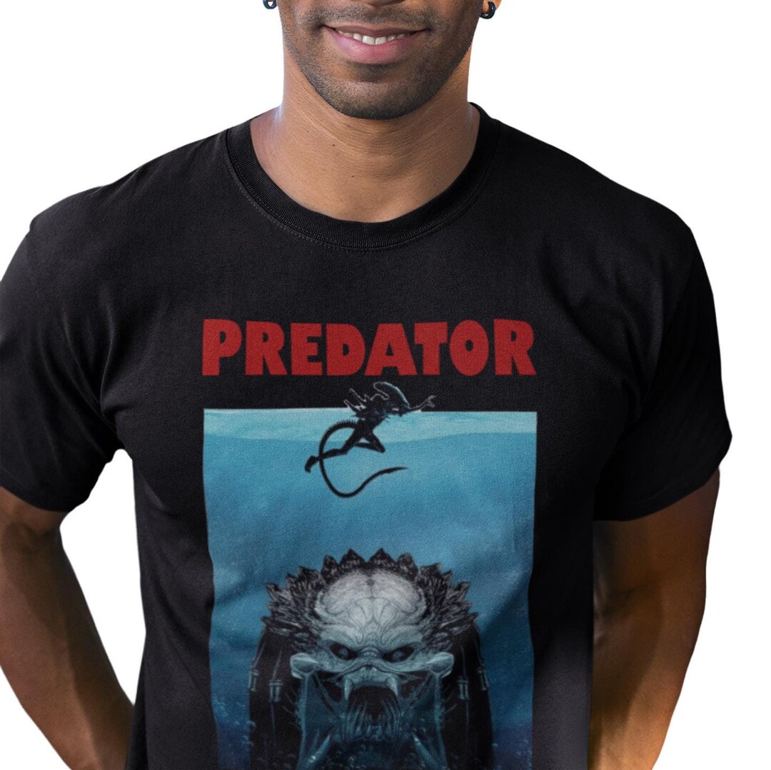 Funny Movie T-shirts Alien Vs Predator Jaws Unique Movie Poster - Etsy