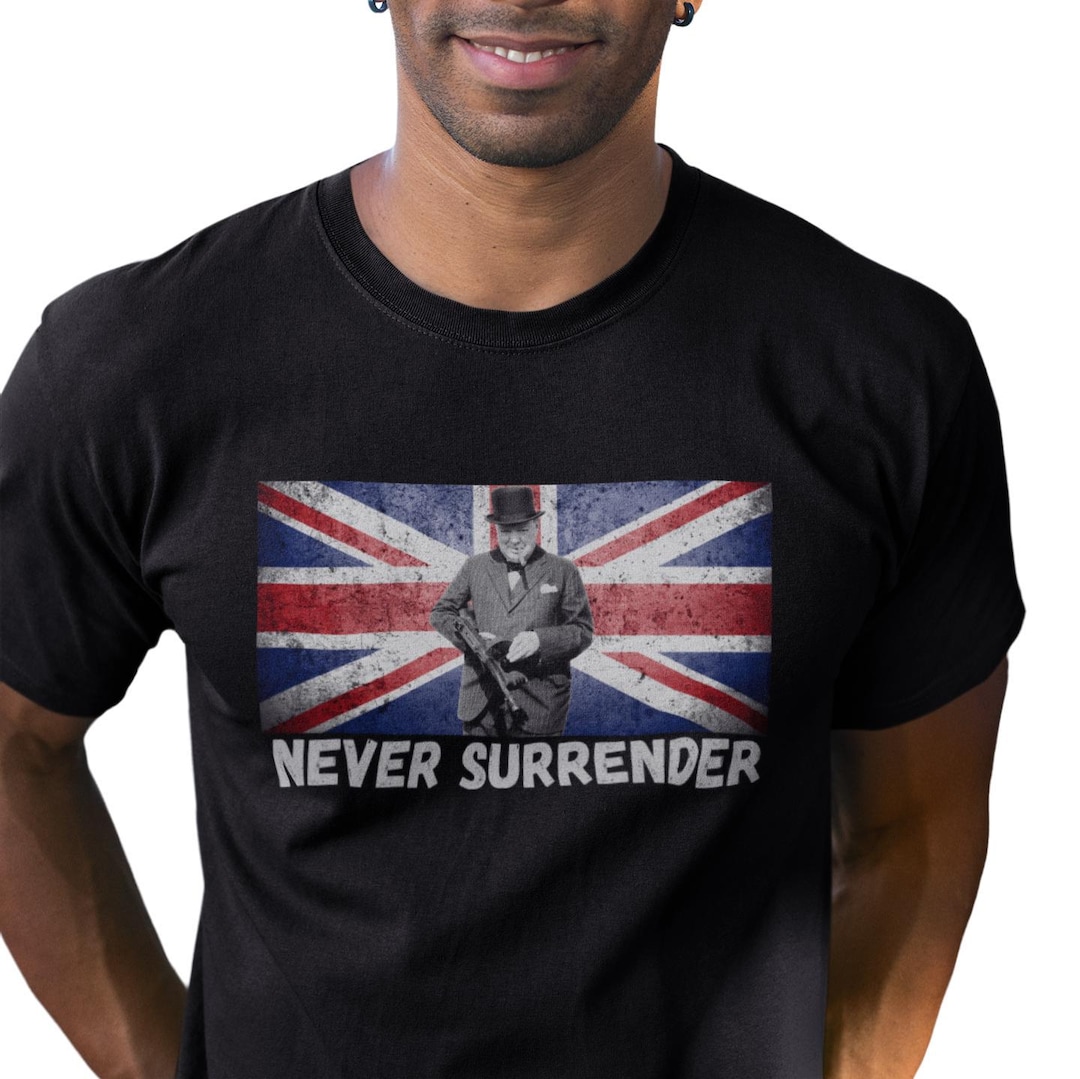 Winston Churchill Tommy Gun Never Surrender World War 2 Gifts History ...