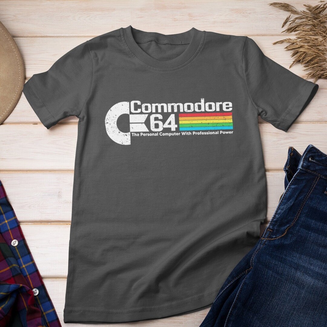 Retro T-shirt Commodore 64 Computer Logo Shirt Gifts for Computer ...