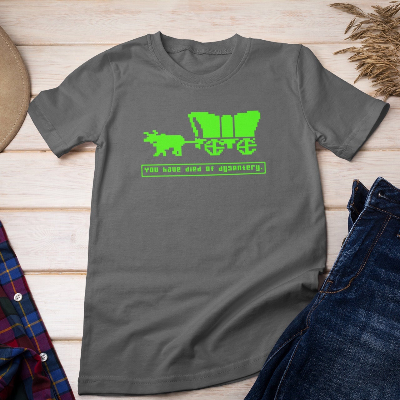 Oregon Trail Funny Gamer Shirts for Christmas Gifts Funny Retro Gaming ...