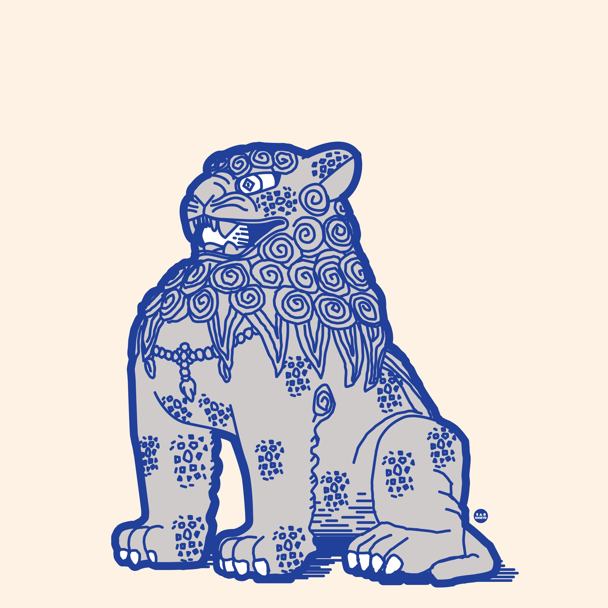 Haetae / Korean Mythological Demon / Traditional Painting / - Etsy Norway