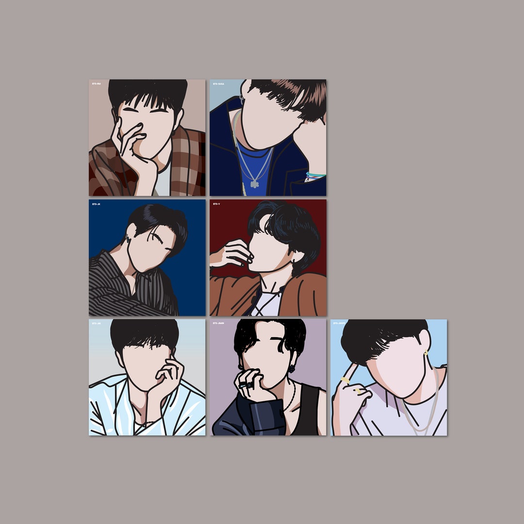 Bts Wall Art Set / Bts Gallery Wall / Bts Set of Print / Bts Printable ...