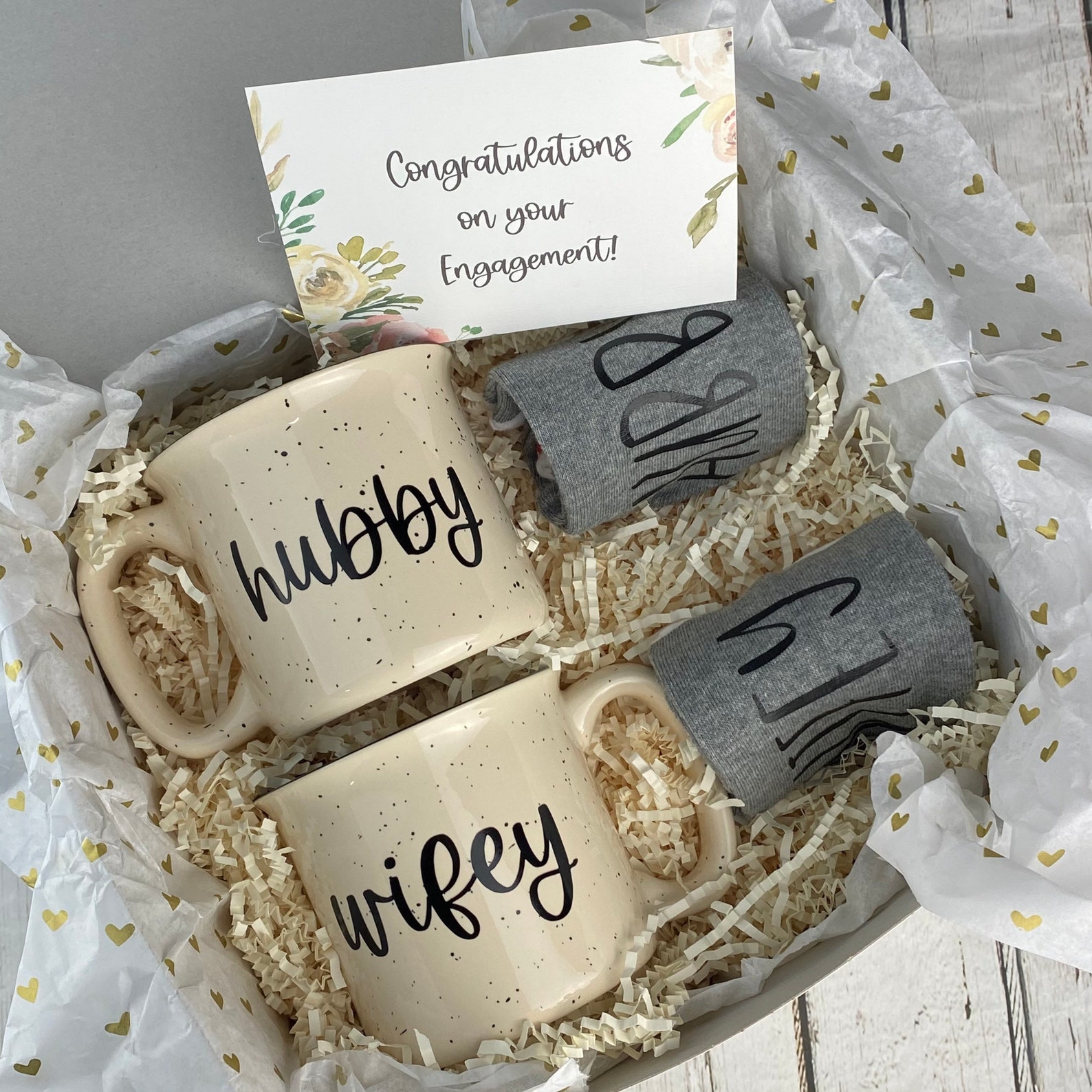 Engagement Gift Set Personalized Couples Gift Couple Mugs | Etsy