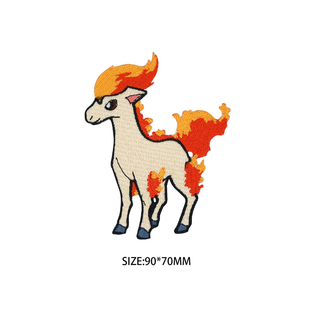 Ponyta Patch Pokemon Iron on Patch Sew on Patch Anime Cartoon Patch Bag ...