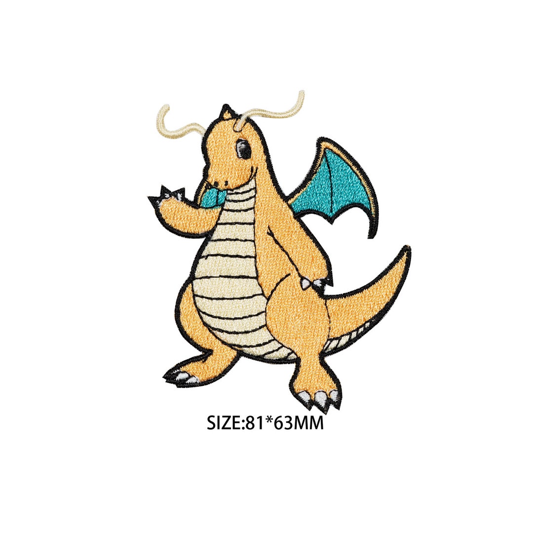 Dragonite Patch Pokemon Iron on Patch Sew on Patch Anime Cartoon Patch ...