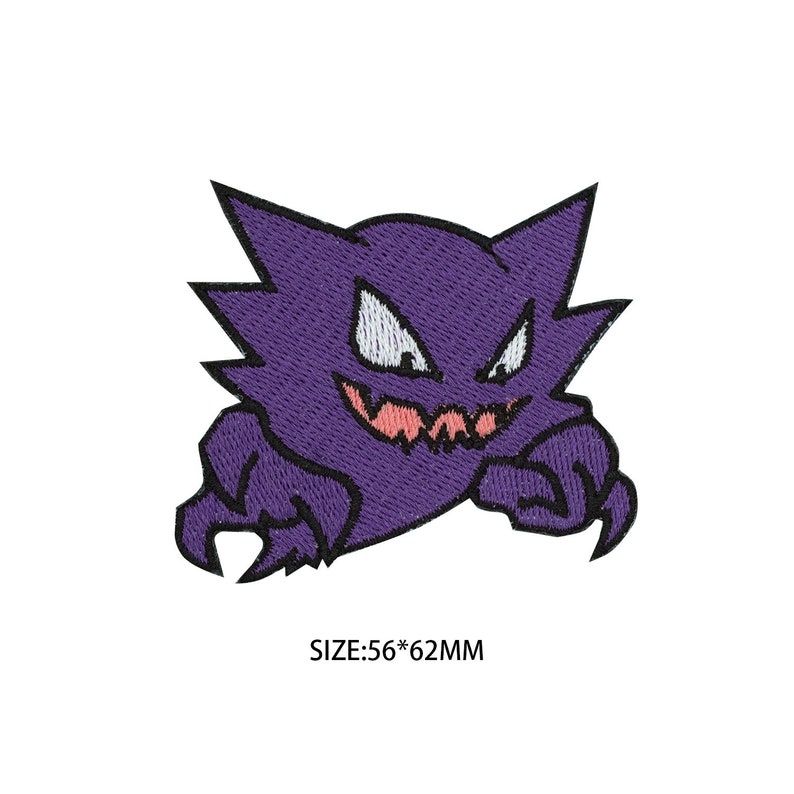 Gengar Patch Pokemon Iron on Patch Sew on Patch Anime Cartoon Patch Bag ...