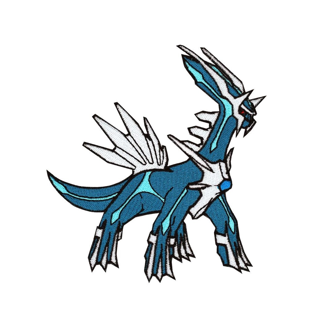 Dialga Iron on Patch - Pokemon Embroidered Applique, Legendary Steel ...