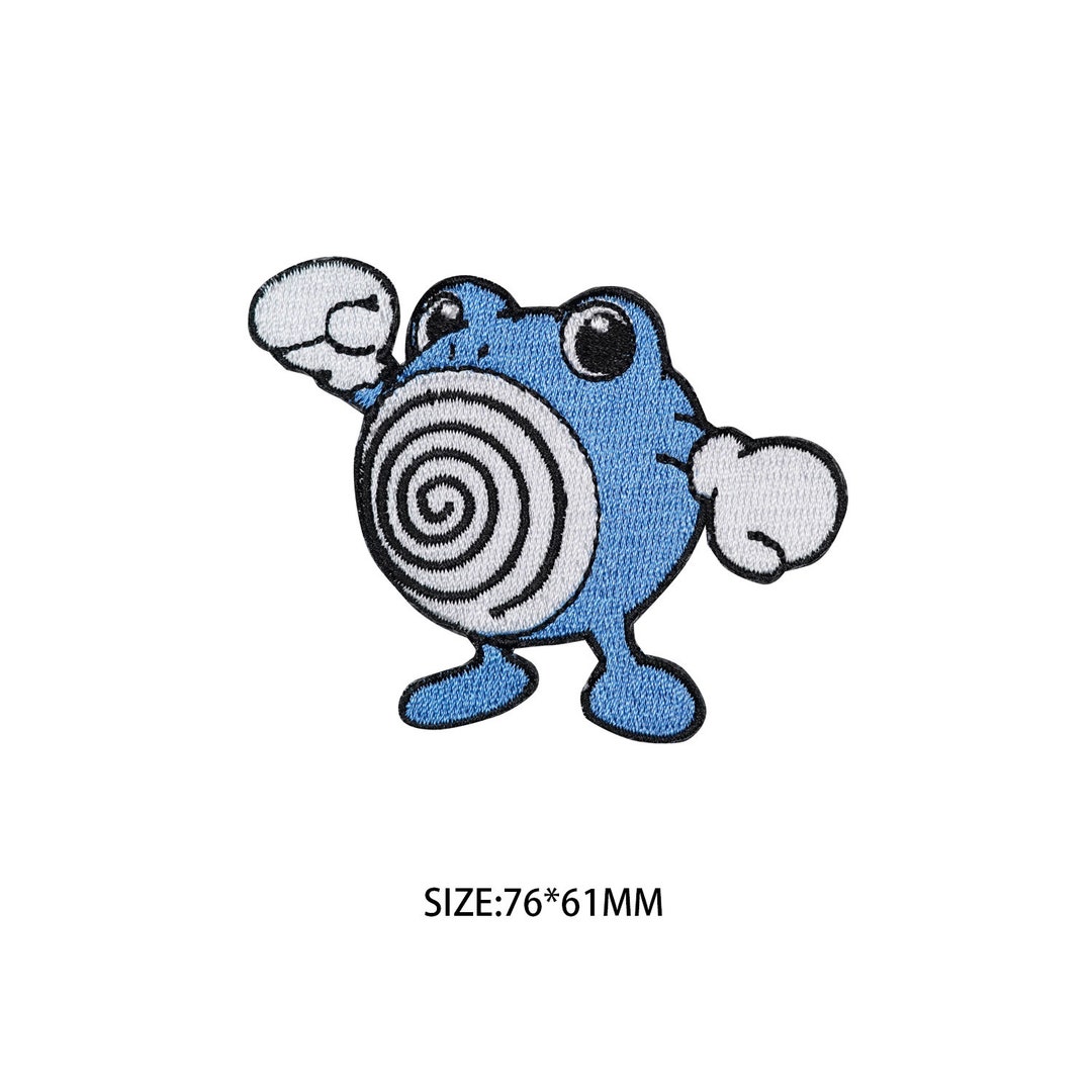 Poliwhirl Patch Pokemon Iron on Patch Sew on Patch Anime Cartoon Patch ...