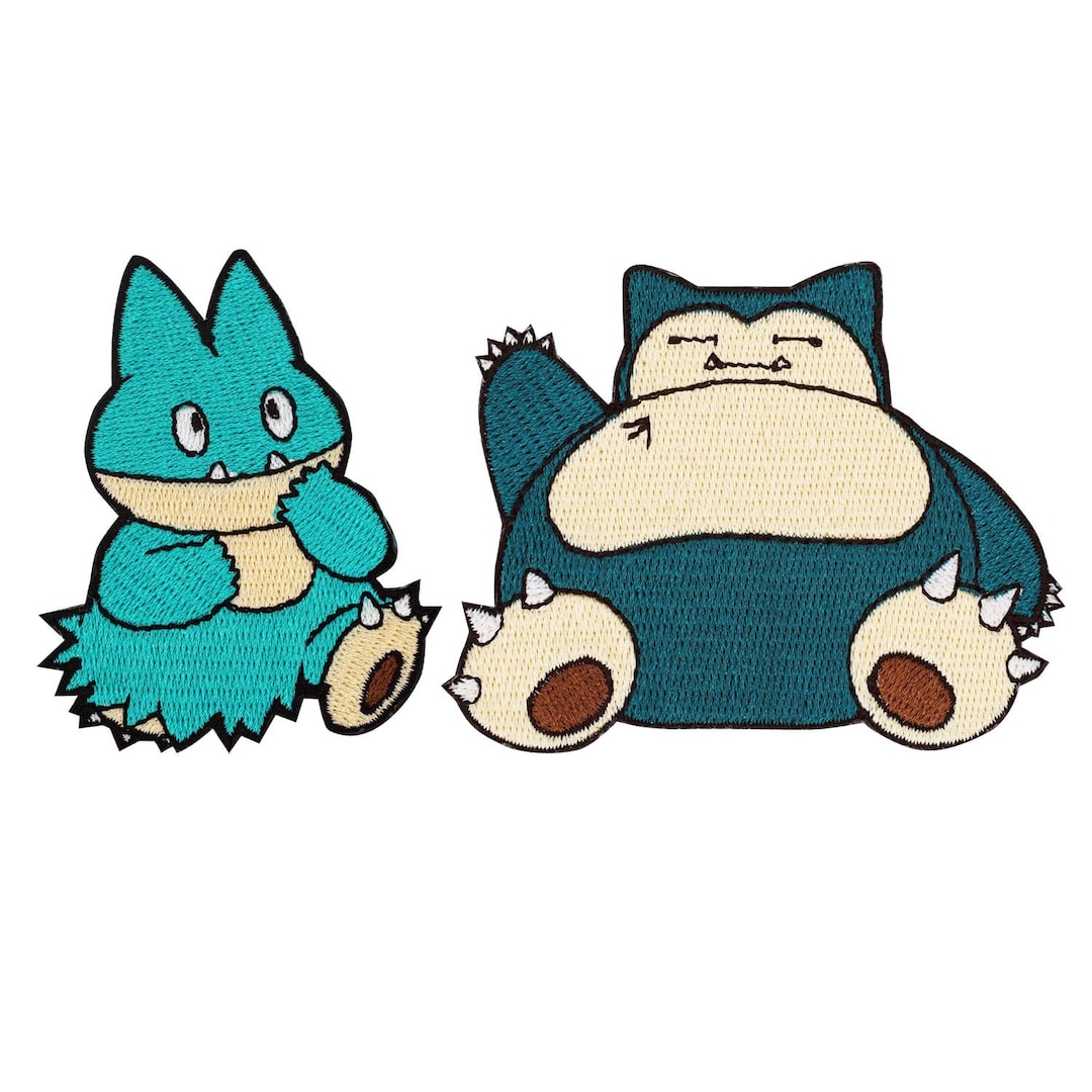 Snorlax Patch Munchlax Pokemon Iron on Patch Sew on Patch Anime Cartoon ...