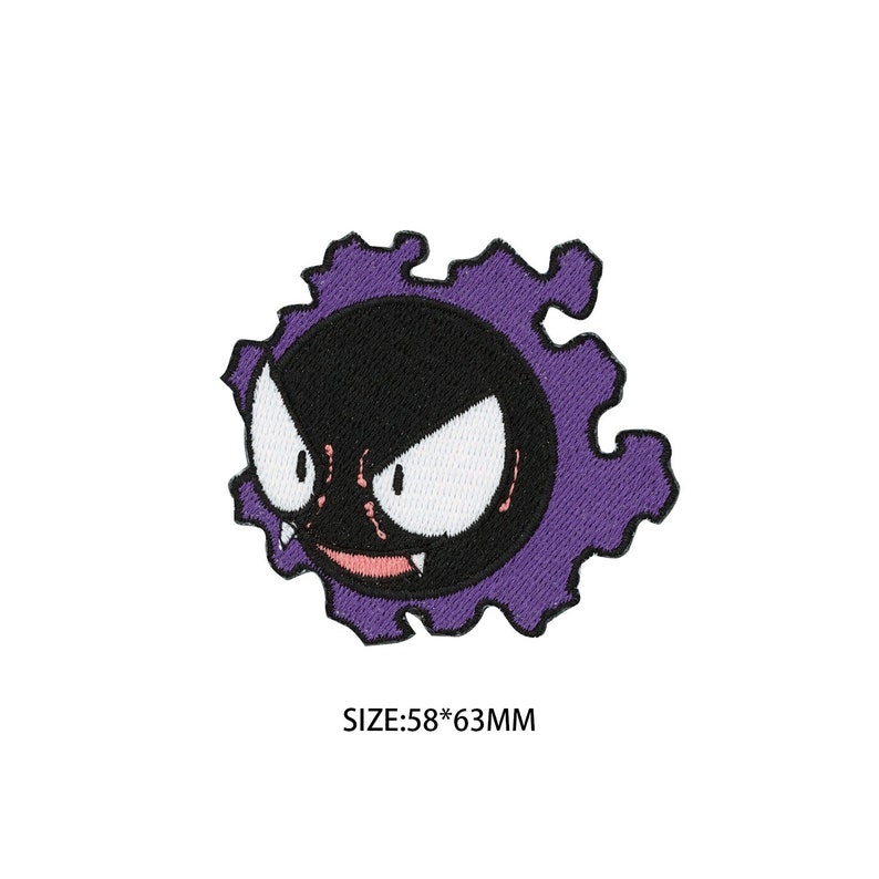 Gengar Patch Pokemon Iron on Patch Sew on Patch Anime Cartoon Patch Bag ...