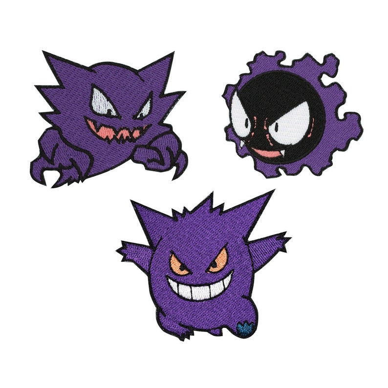Gengar Patch Pokemon Iron on Patch Sew on Patch Anime Cartoon Patch Bag ...
