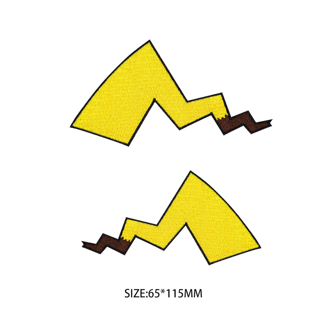 Pikachu Tail Patch Pokemon Iron on Patch Sew on Patch Anime Cartoon ...