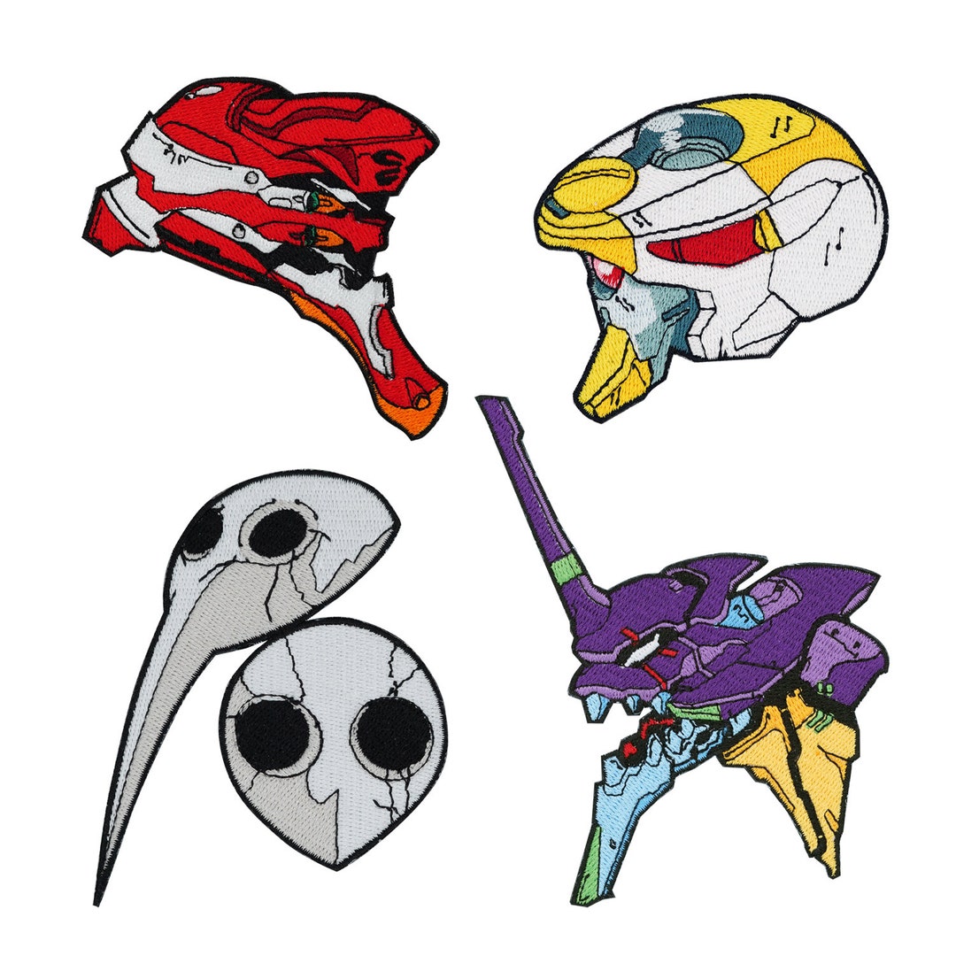 Evangelion EVA Unit 01 02 00 Iron on Patch - Neon Genesis Embroidered ...