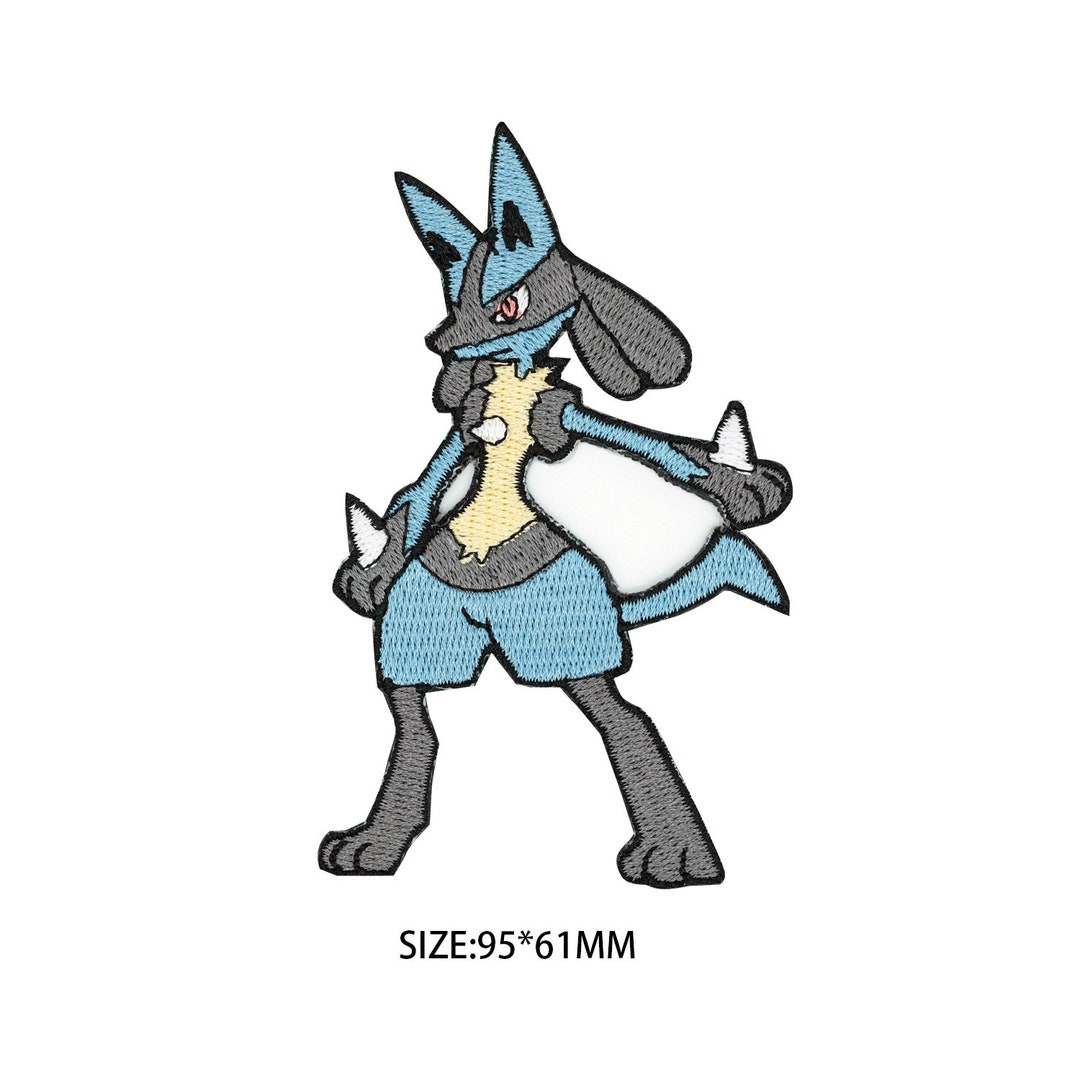 Lucario Patch Pokemon Iron on Patch Sew on Patch Anime Cartoon Patch ...