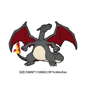 Charizard Patch Pokemon Iron on Patch Sew on Patch Anime Cartoon Patch ...