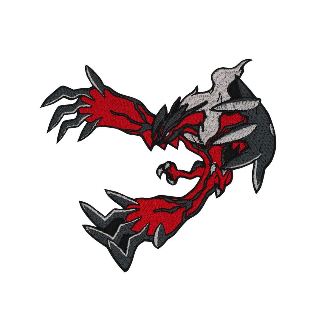 Yveltal Iron on Patch - Pokemon Embroidered Applique, Dark Destruction ...