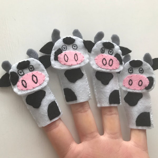Cow Finger Puppet - Etsy