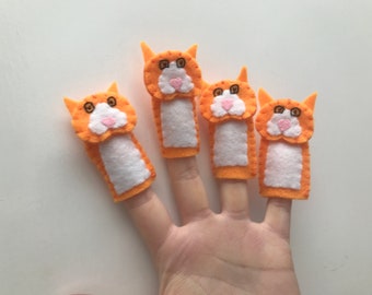Cat Finger Puppet - Etsy