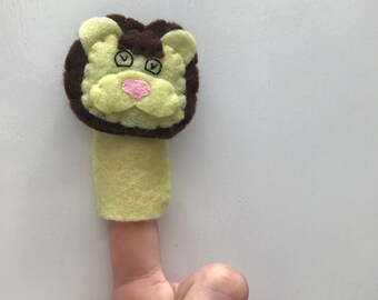 Lion Finger Puppet, Felt Finger Puppet, Lion Felt Finger Puppet, Finger ...