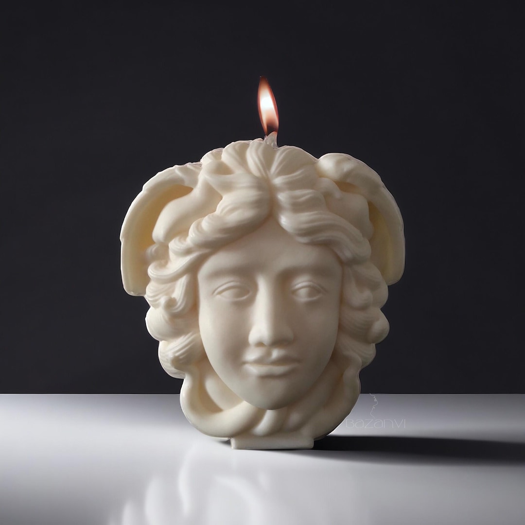 Medusa Head Candle, Large Medusa Candle, Design Sculpture Candle, Huge ...