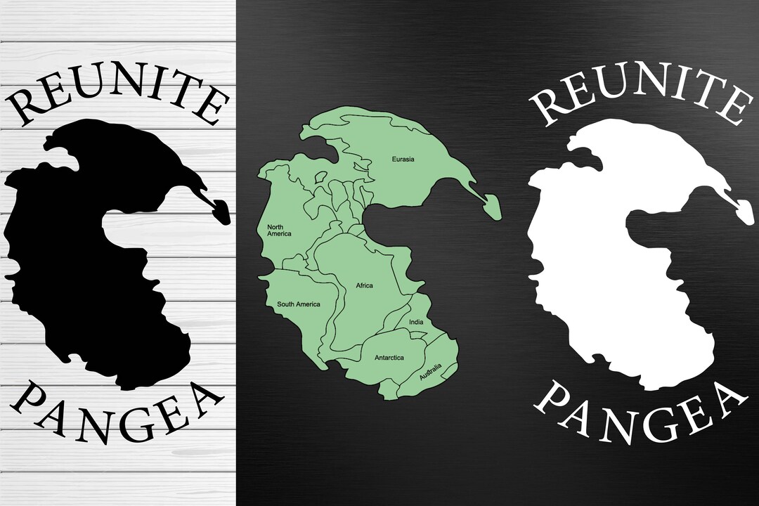 Reunite Pangea SVG PNG EPS File, Pangaea Map Svg, Single Continent Svg ...