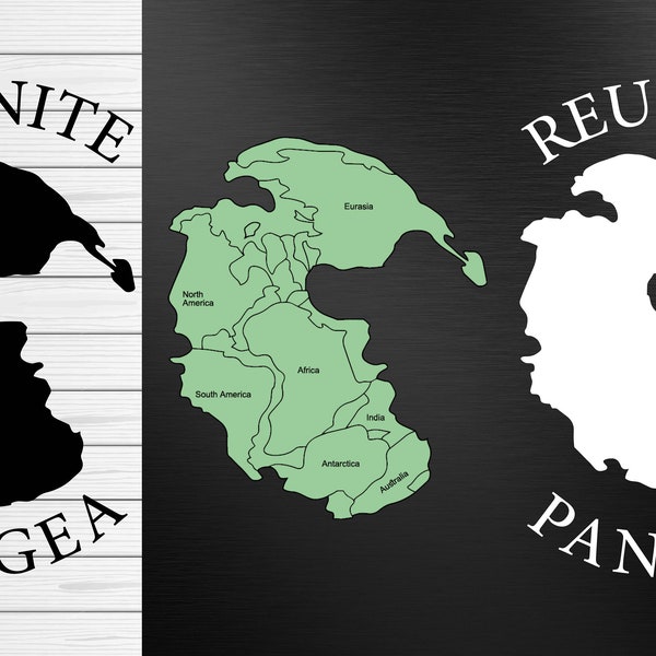 Map of Pangea - Etsy