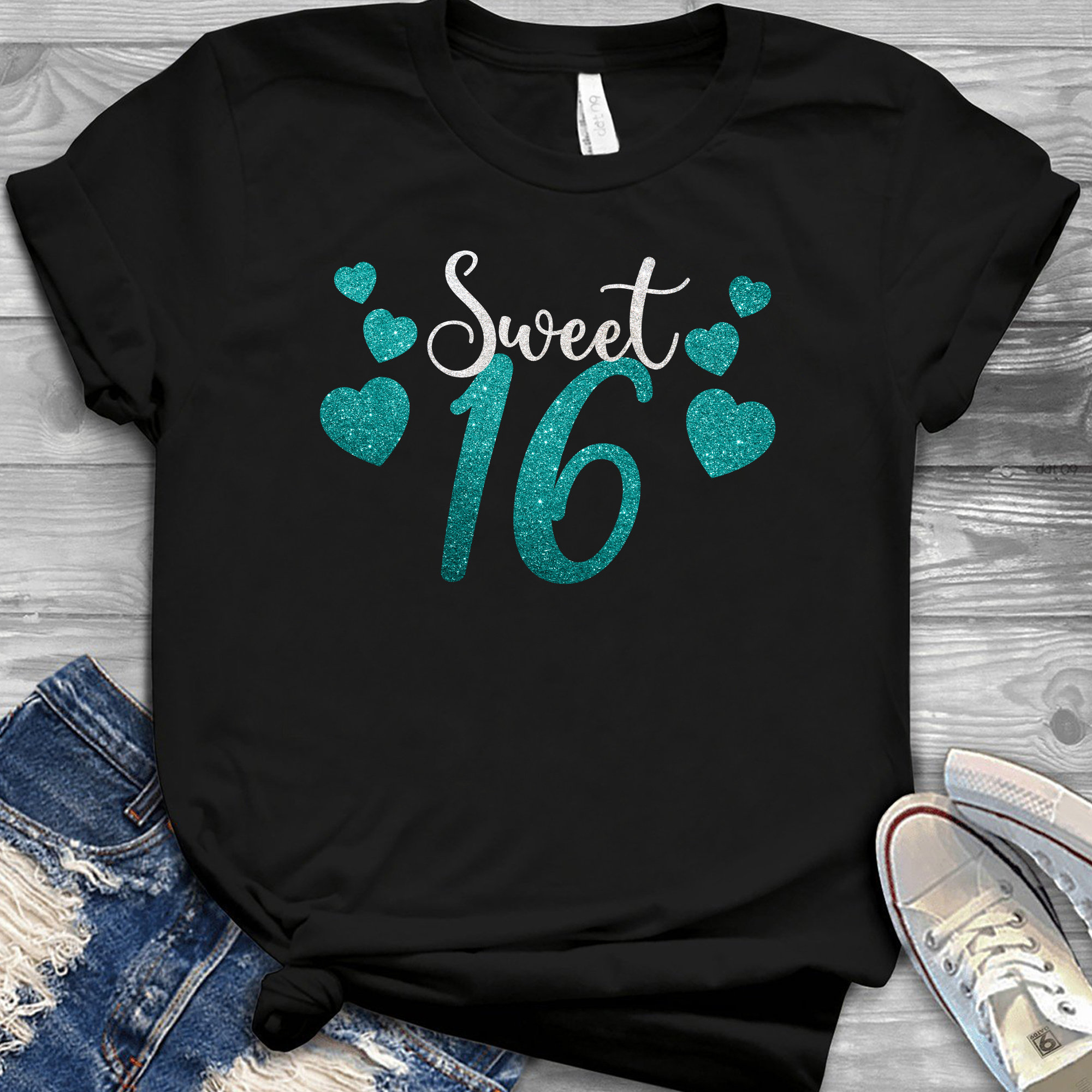 Sweet 16 SVG PNG EPS File, Sweet Sixteen Svg, 16th Birthday Svg ...