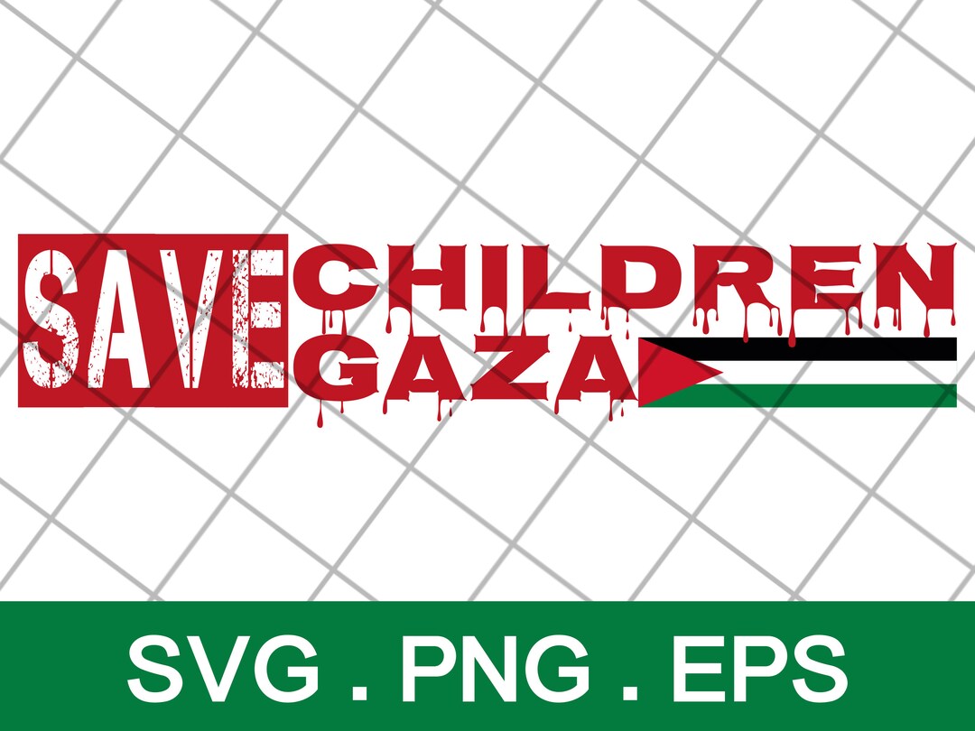 Save Children Gaza SVG PNG EPS File, Save Gaza, Save Children, Free ...