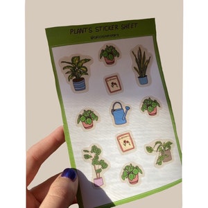 Plant Sticker Sheet - Etsy