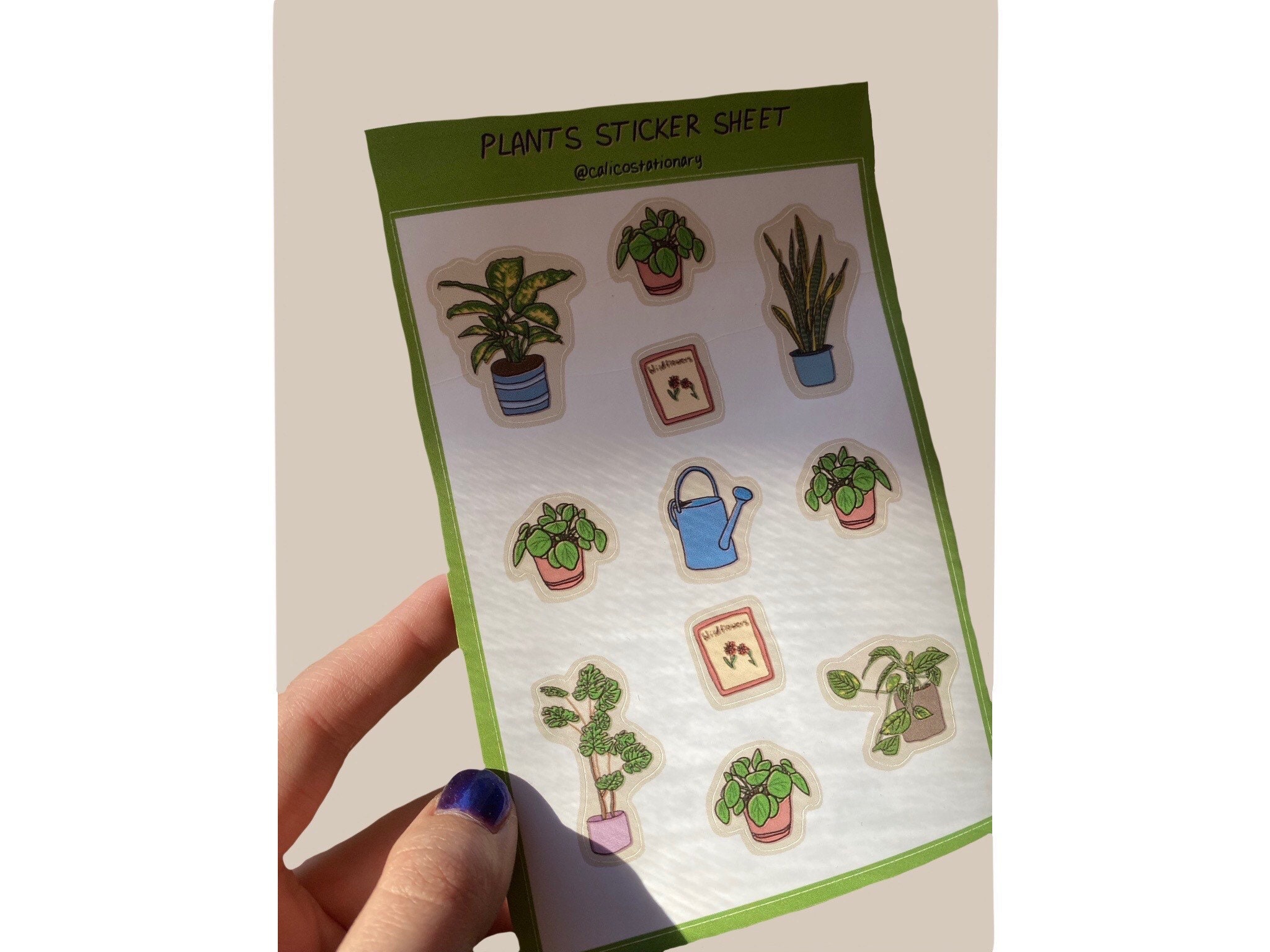 Plant Sticker Sheet - Etsy