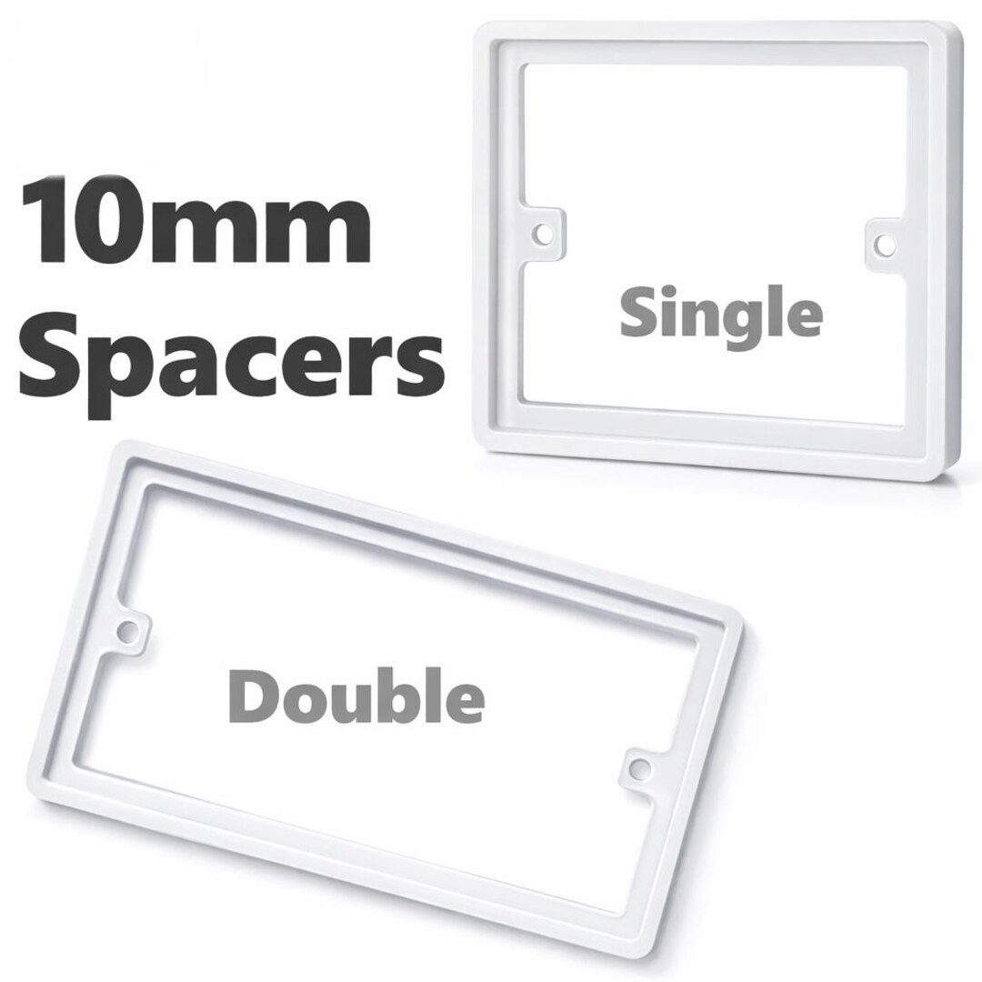 Single Double 1 / 2 Gang Frame Light Switch Socket Spacer | 1 / 2 Gang ...