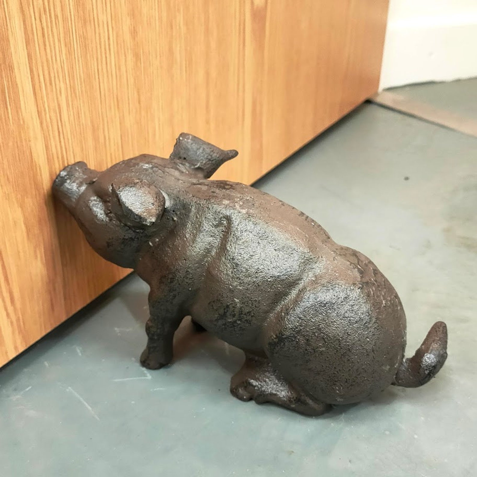 Cast Iron Bookends or Door Stops. A Set of 2 Pigs. Ideal for - Etsy UK