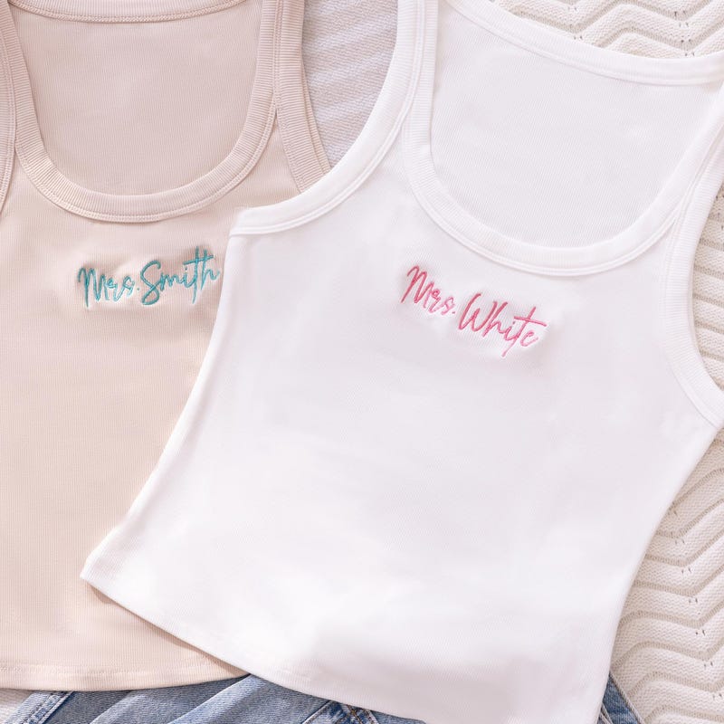 Embroidered Pajamas Tank - Etsy