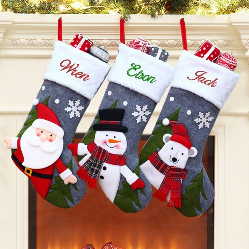 Christmas Stocking Applique - Etsy