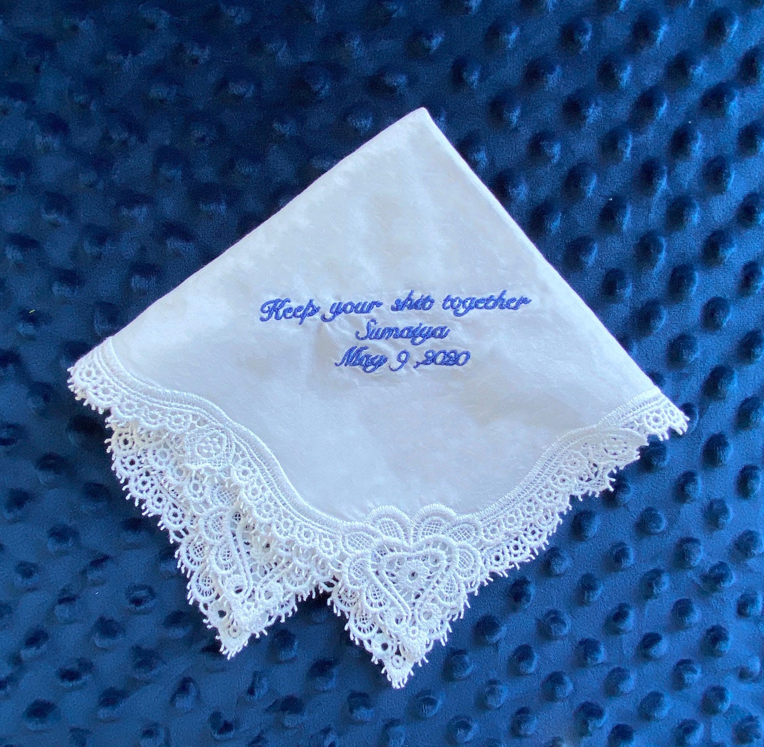 Personalized Wedding Handkerchief, Lace Handkerchief, Lace Hankie ...