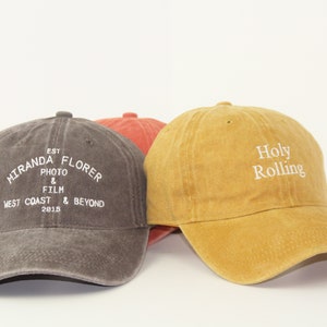 Custom Embroidered Dad Cap Washed Dad Hat Unstructured Gym Cap Bachelor ...