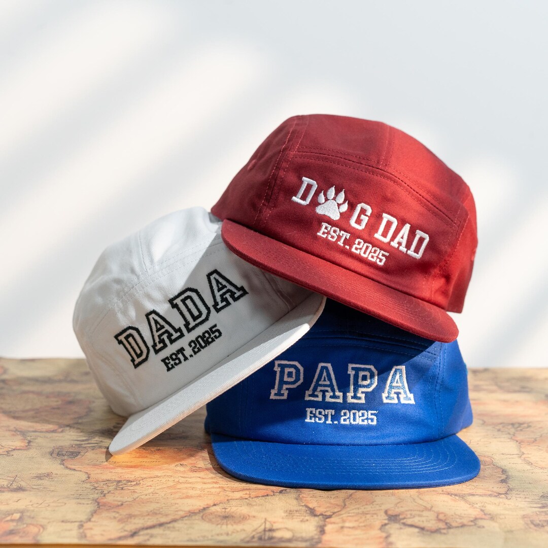 Personalized Snapback Hat, Custom Dad Cap, Five Panel Hats Men, Dog Dad ...