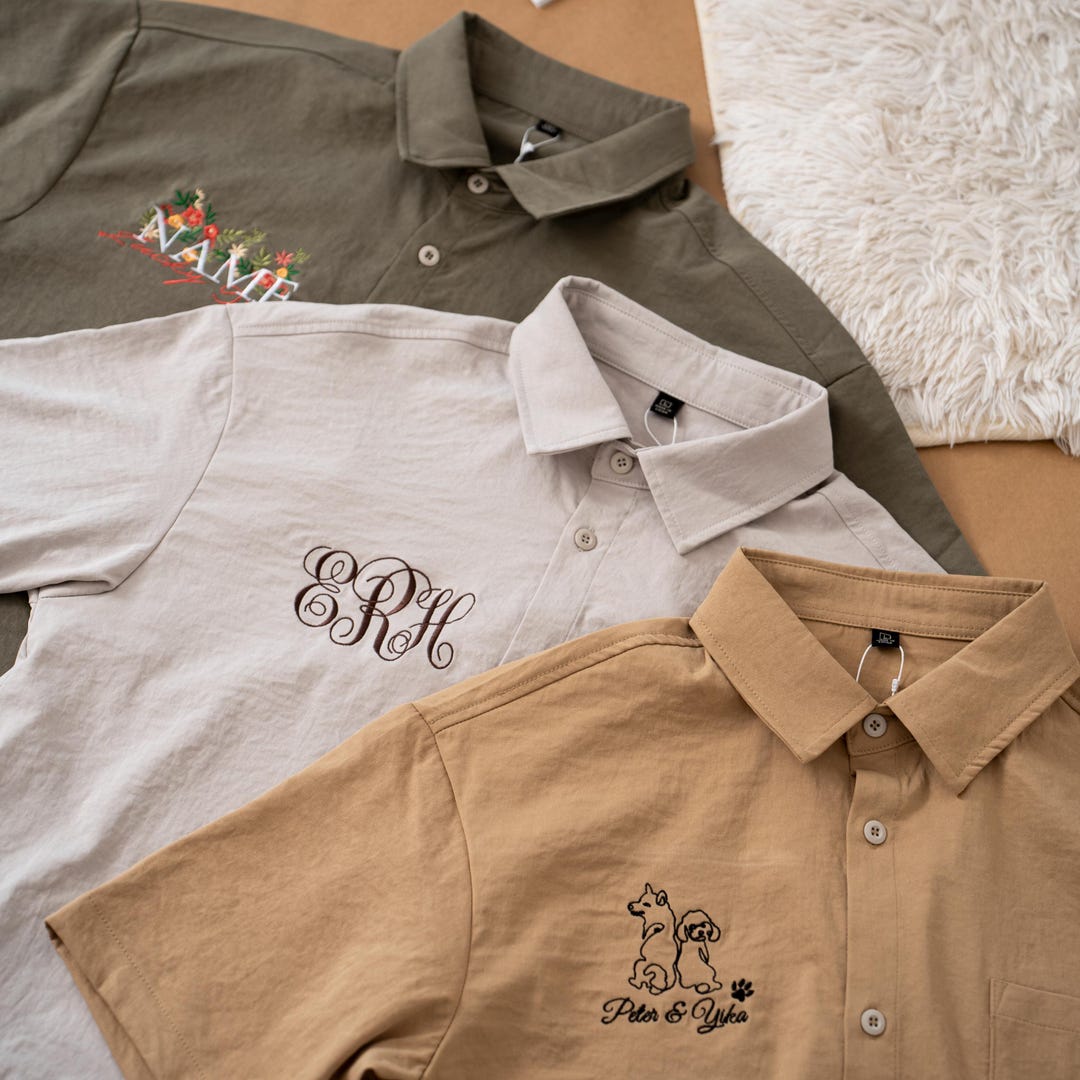 Uniform Workshirt With Custom Embroidered Name-custom Uniform Shirt ...