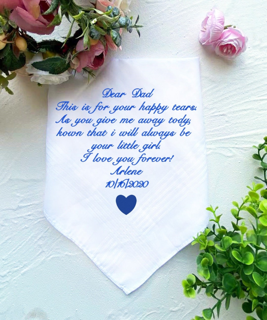 Personalized Wedding Handkerchief, Lace Handkerchief, Lace Hankie ...
