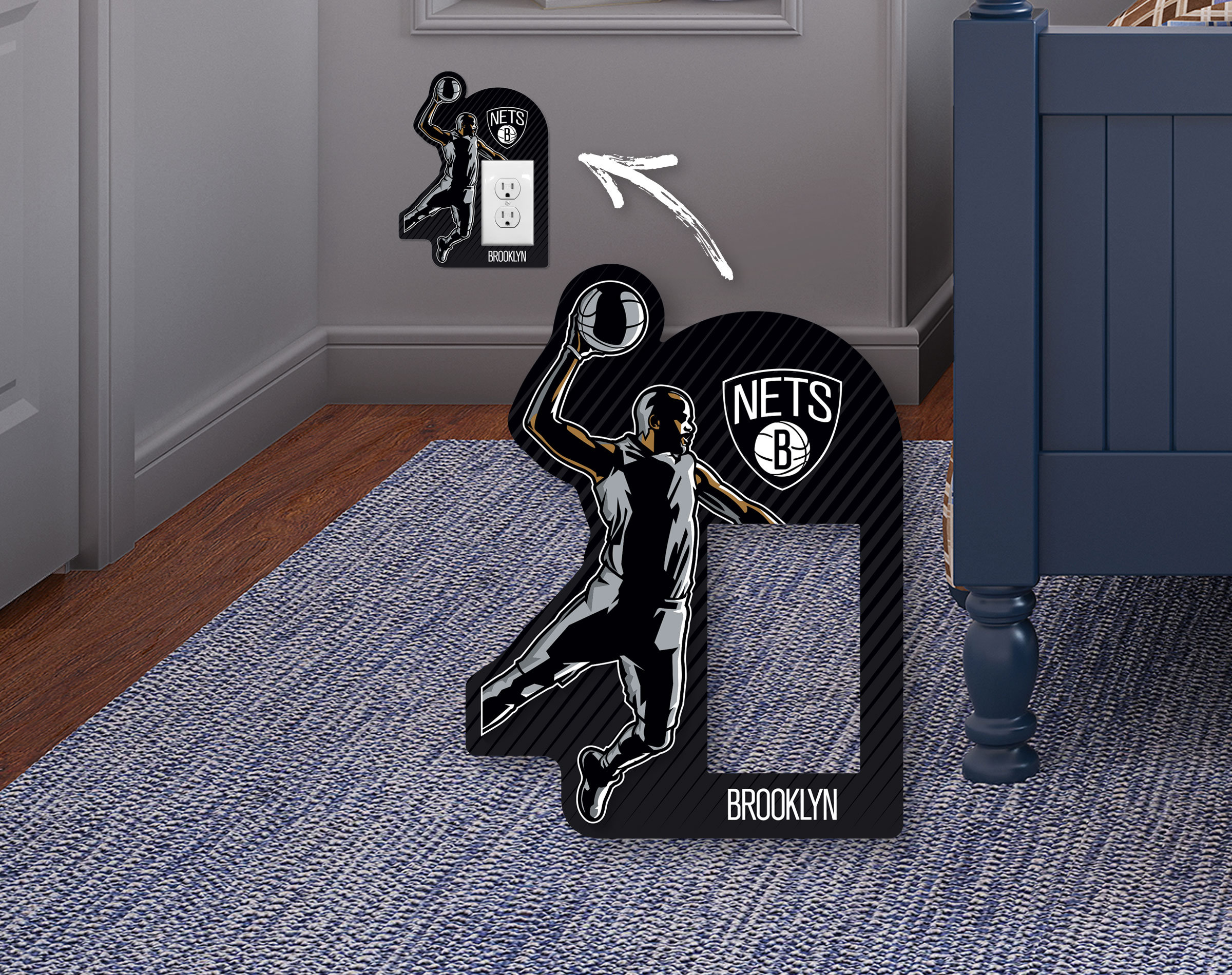 Los Angeles Lakers LIGHT SWITCH PLATE Cover, Basketball Switch Cover ...