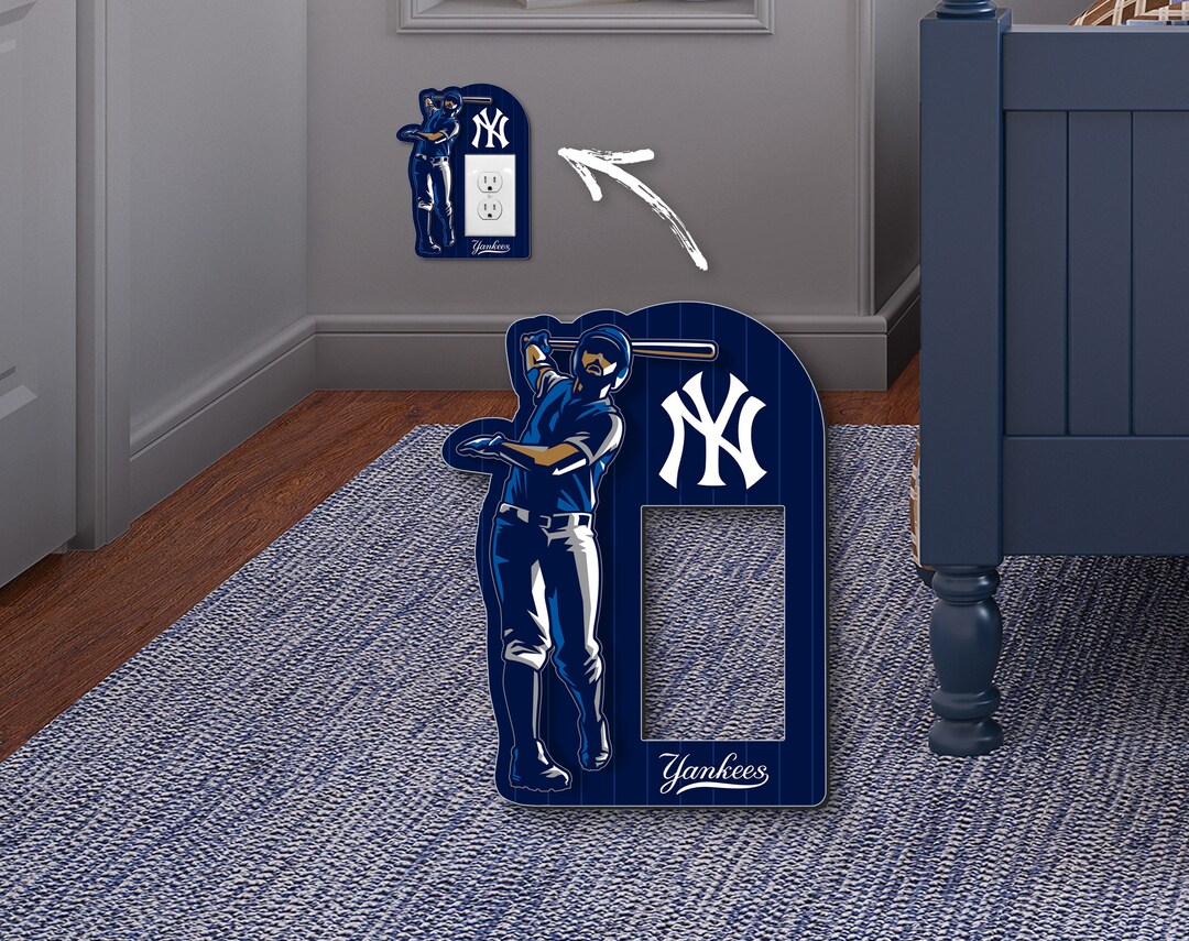 New York Yankees LIGHT SWITCH PLATE Cover, Baseball Switch Cover ...
