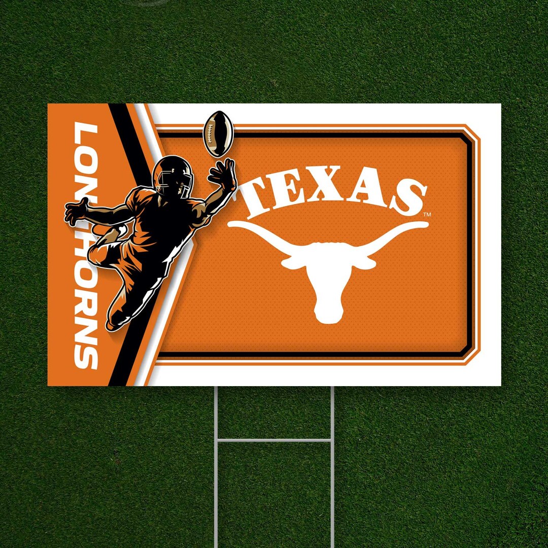 College Spirit Football Yard Sign | 26" X 16" Custom Yard Sign ...