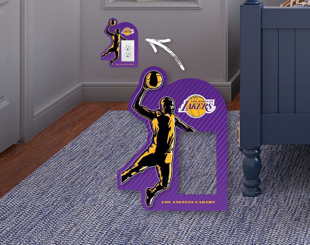 Los Angeles Lakers LIGHT SWITCH PLATE Cover, Basketball Switch Cover ...
