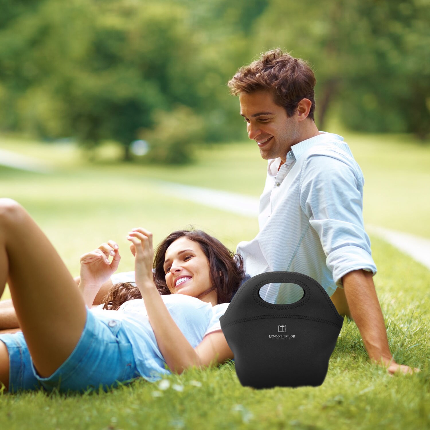 Blue Party Polka Dot Lunch and Snack Tote, Lunch Bag, Work Lunch Tote ...